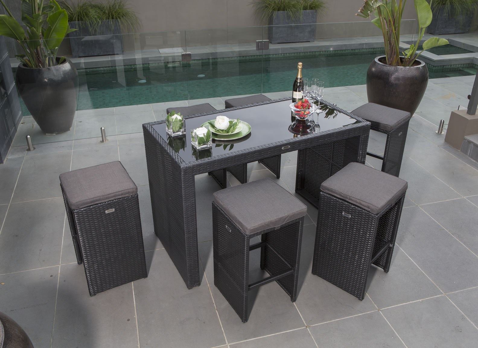 Excalibur outdoor living seaside 13 piece dining setting store